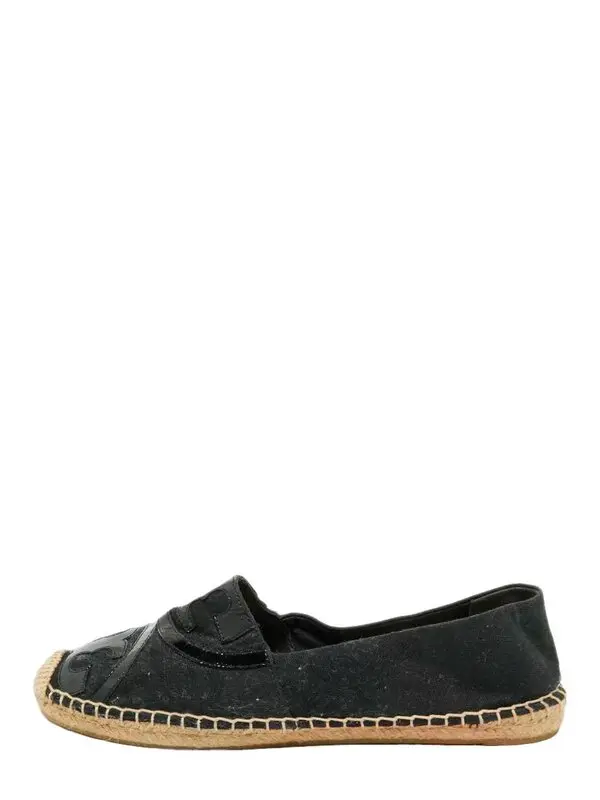 Tory Burch Canvas And Leather Espadrilles - Black