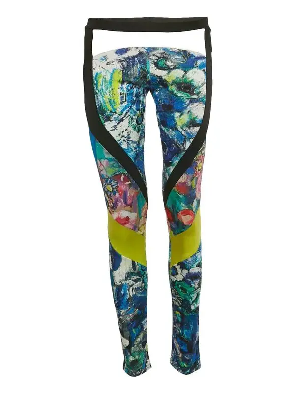 Just Cavalli Cotton Printed Leggings - Blue