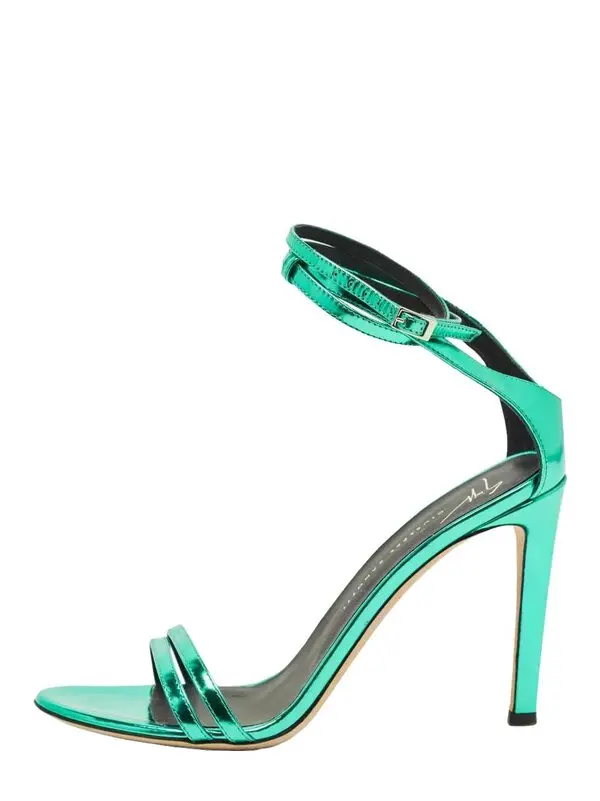 GIUSEPPE ZANOTTI Catia Leather Sandals - Green