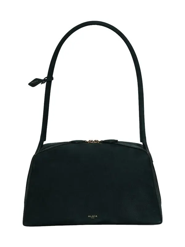 Alaïa Le Bouledogue Bag In Nubuck - Green