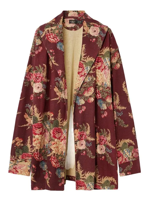 Ralph Lauren Floral-print Linen And Cotton-blend Cardigan - Multi