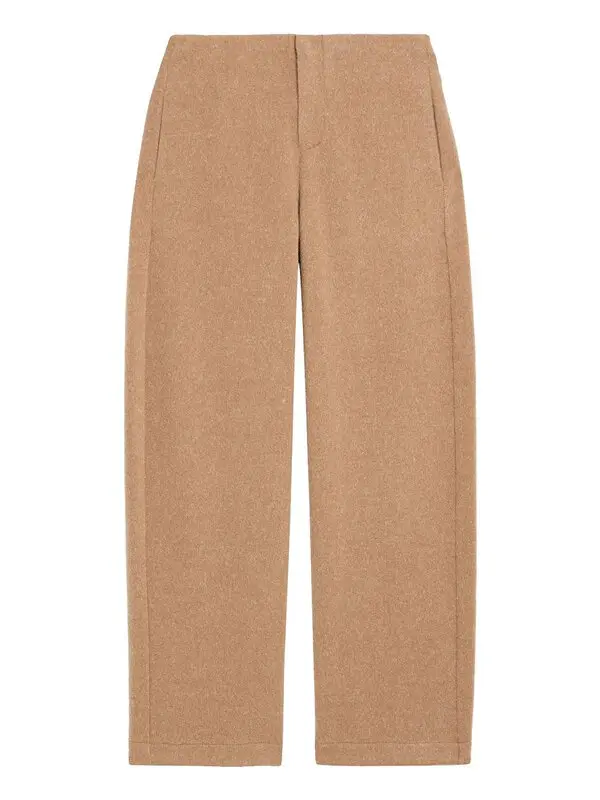 Max Mara Wool-blend Wide-leg Pants - Camel