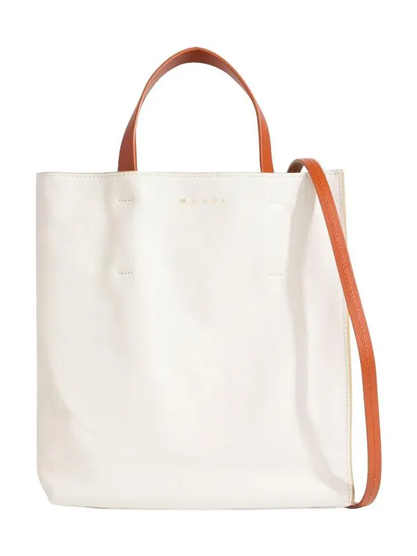 Marni Museo Leather Tote - Off-white