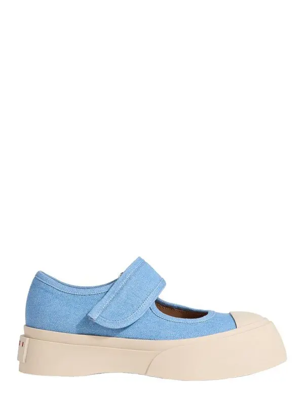 Marni Pablo Denim Platform Sneakers - Light Blue