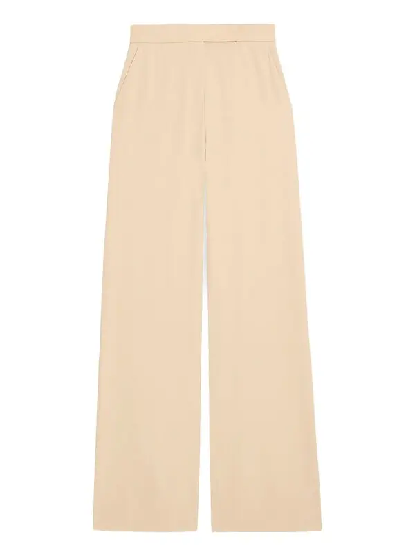 Max Mara Wool-twill Wide-leg Pants - Beige