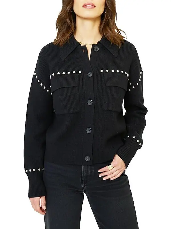 Central Park West Jay Studded Jacket - Black