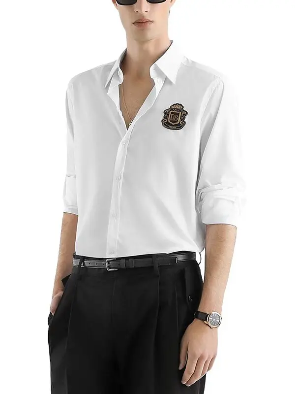 Dolce & Gabbana Logo Emblem Shirt - White