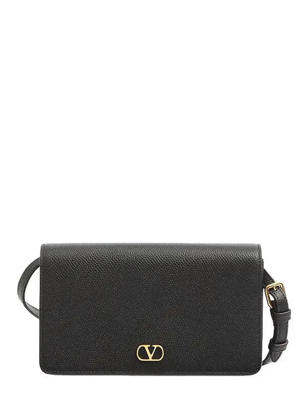 Valentino Garavani Vlogo Signature Leather Mini Bag - Black