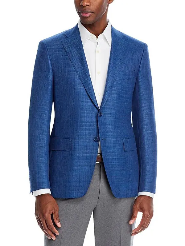 Canali Siena Basketweave Sport Coat - Blue