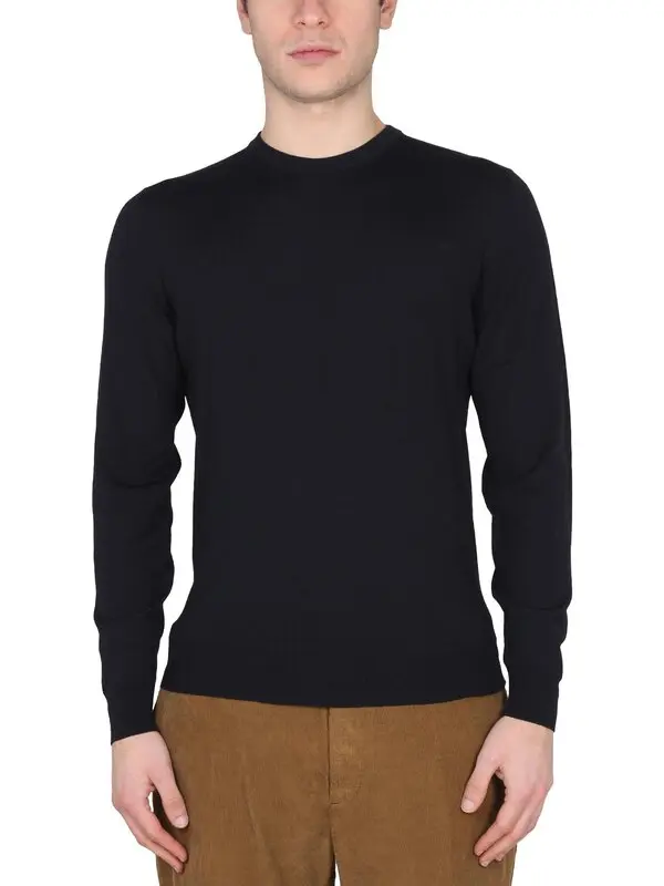 DRUMOHR Wool Jersey With Ribbed Collar - Multicolour
