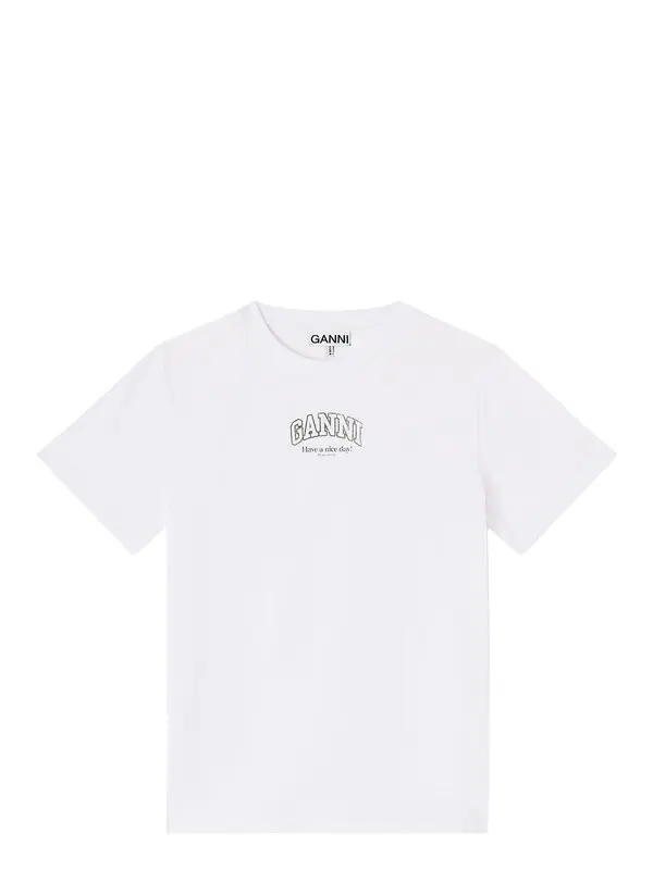 GANNI T-shirt With Logo - White