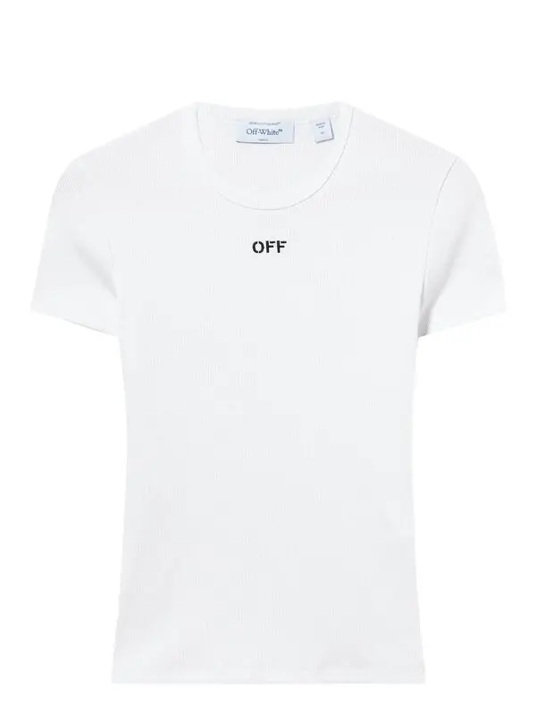 Off-White Basic T-shirt With Logo - White
