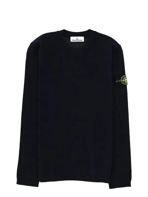 Stone Island Jersey With Logo - Blue