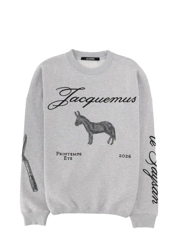 Jacquemus Ane' Sweatshirt - Grey