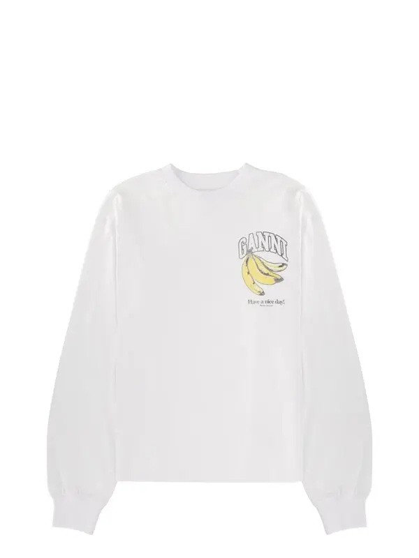 GANNI Sweatshirt With Logo - White