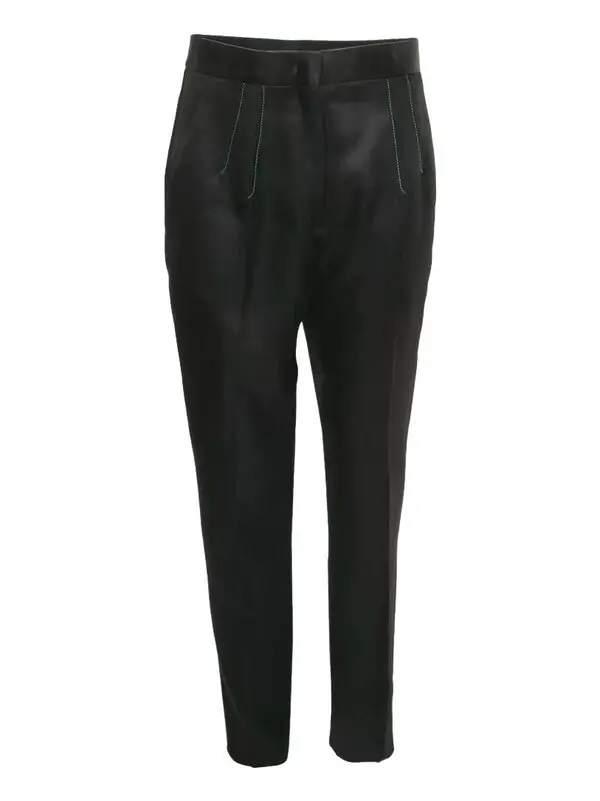 Emilio Pucci Contrast-stitch Trousers - Black