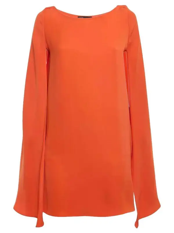 Maje Mini Cape Dress - Orange