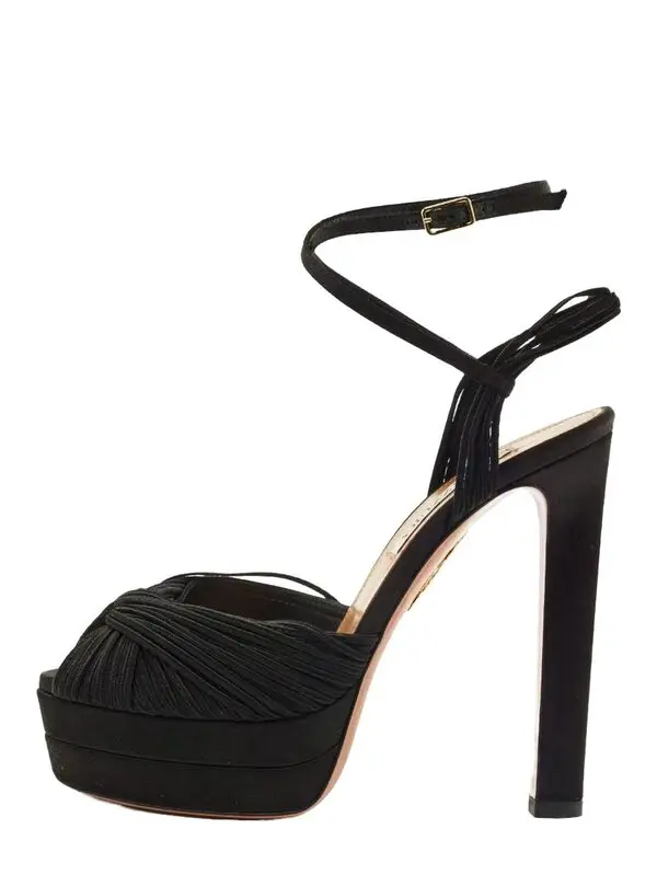 AQUAZZURA Bellini Knot Platform Sandals - Black