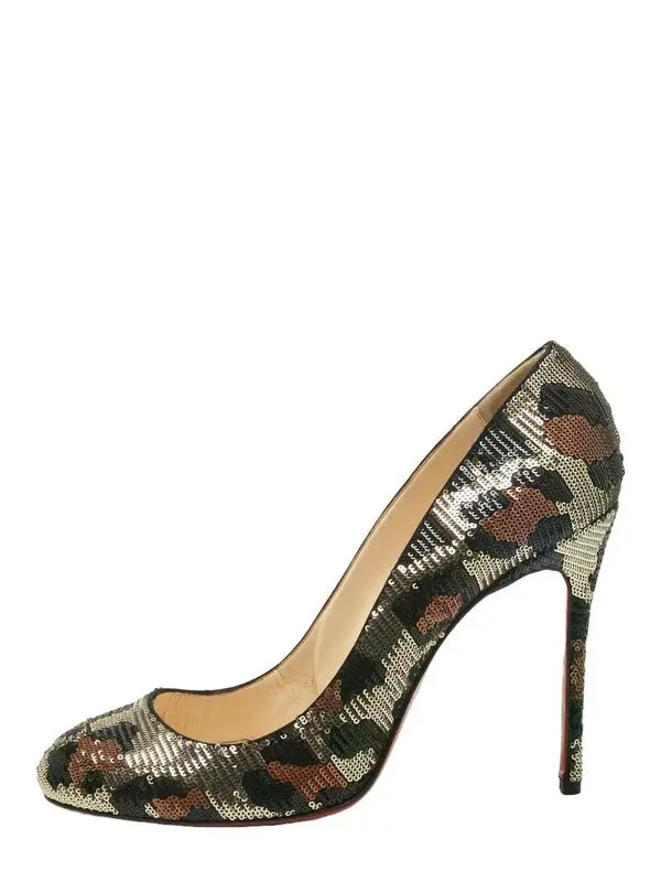 CHRISTIAN LOUBOUTIN 115mm Sequin Embellished Pumps - Gold