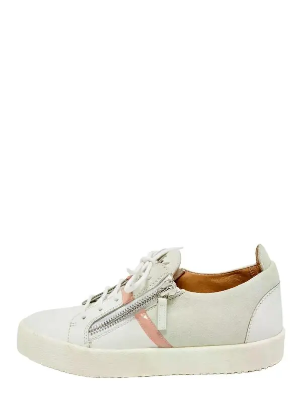 GIUSEPPE ZANOTTI Frankie Leather Lace-up Sneakers - White