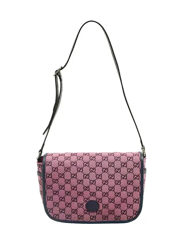 Gucci Gg Canvas Messenger Bag - Pink