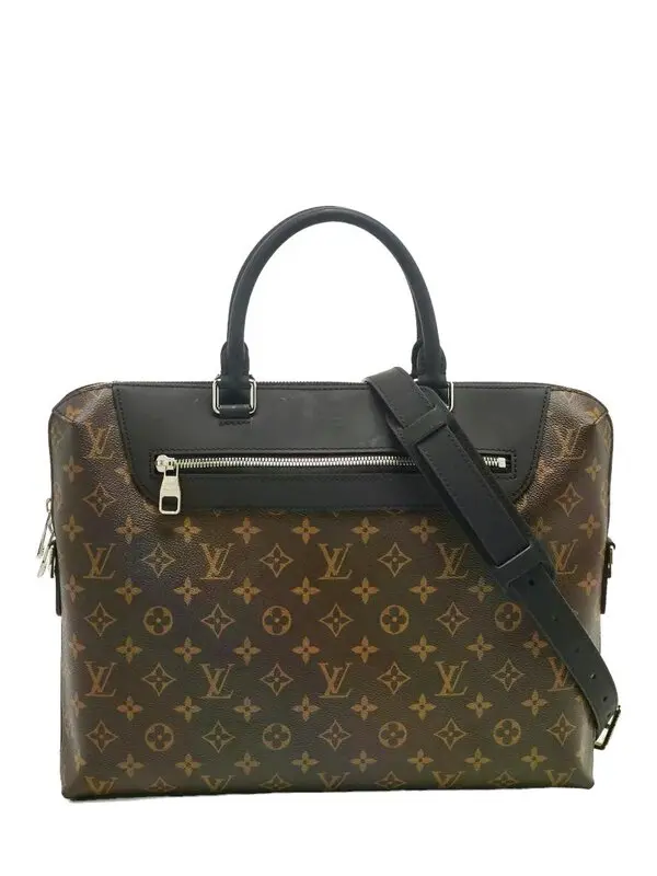 LOUIS VUITTON Monogram Macassar Leather Bag - Brown