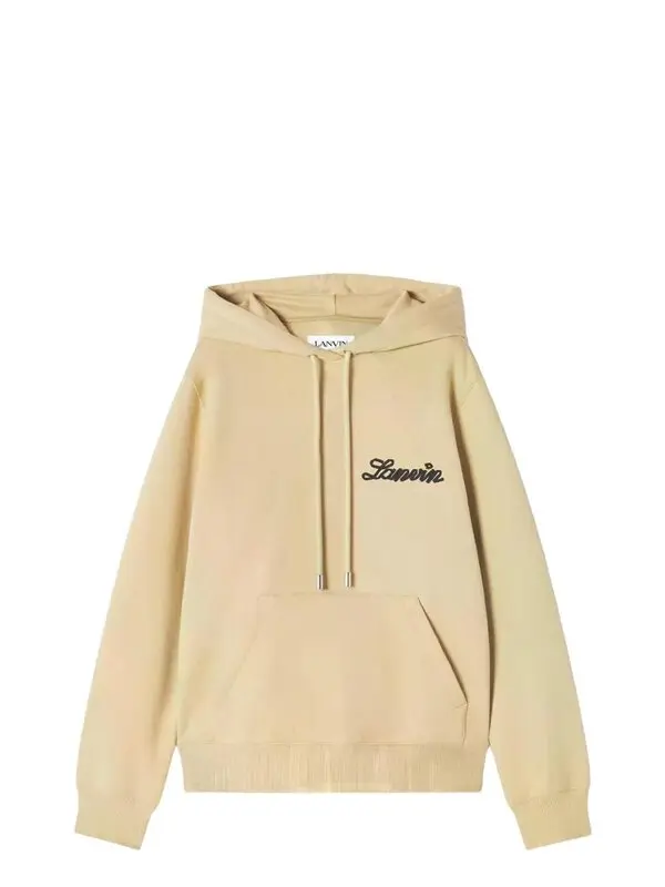 LANVIN Logo-detail Hooded - Neutrals