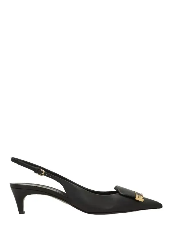 SERGIO ROSSI Slingback Heeled Pumps - Black
