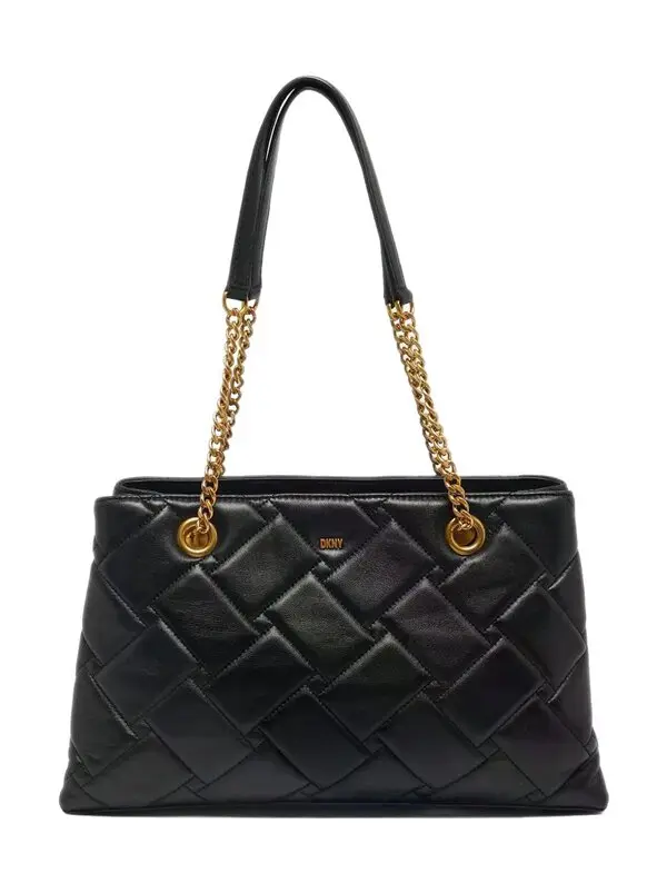 Dkny Quilted Chain Tote Bag - Black