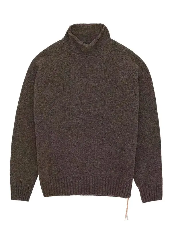 FORTELA Roll Neck Stitch Sweater - Brown