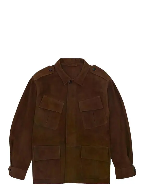 FORTELA Four-pocket Suede Jacket - Brown