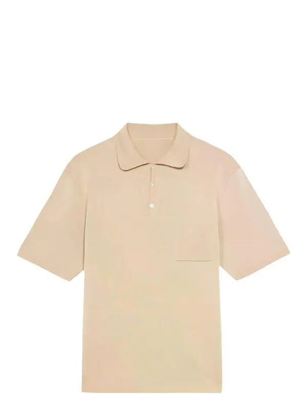 FORTELA Cris Chest-pocket Ribbed Polo Shirt - Neutrals