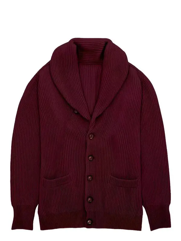 FORTELA Stoke Shawl-collar Cashmere Cardigan - Red