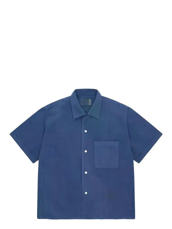 FORTELA Patch-pocket Short-sleeve Shirt - Blue