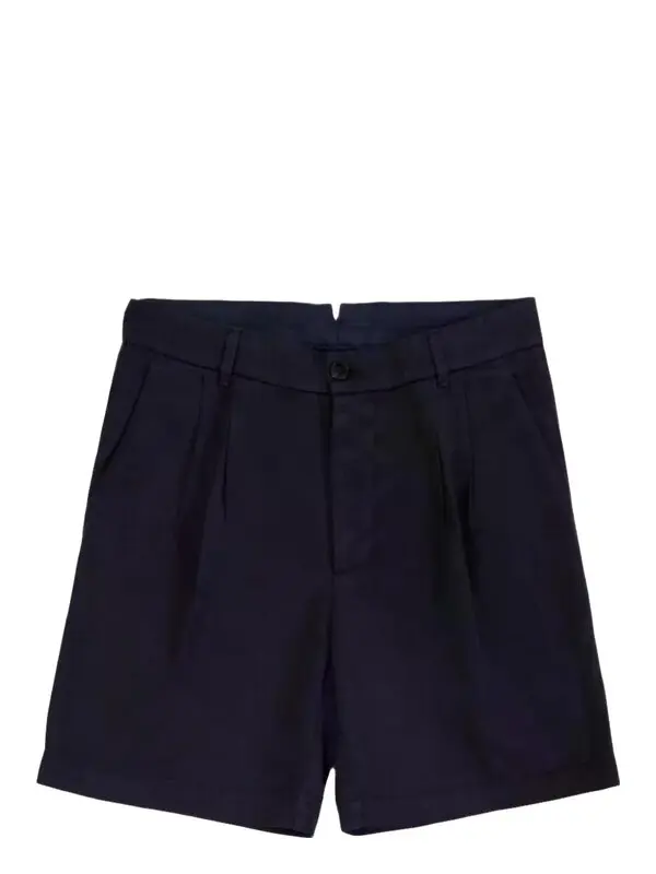 FORTELA Pleated Bermuda Shorts - Blue
