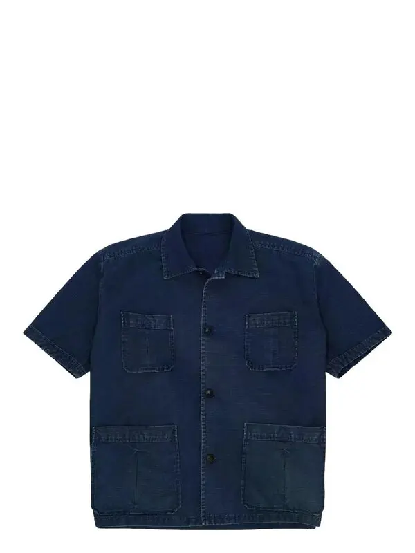 FORTELA Pocket Denim Shirt - Blue