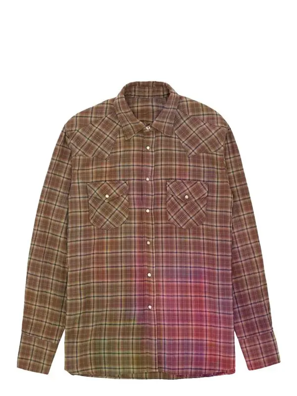 FORTELA Ntex Check-pattern Shirt - Brown
