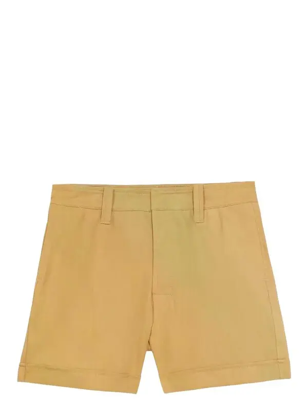 FORTELA Bedford Zigzag Stitch Cotton Bermuda Shorts - Brown
