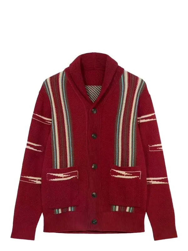 FORTELA Henryc Cotton Cardigan - Red