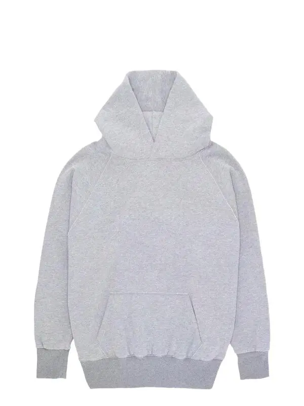 FORTELA Vintage-hood Kangaroo-pocket Hoodie - Grey