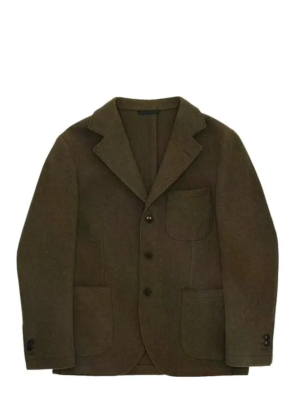 FORTELA Alfonso Single-breasted Wool Blazer - Green