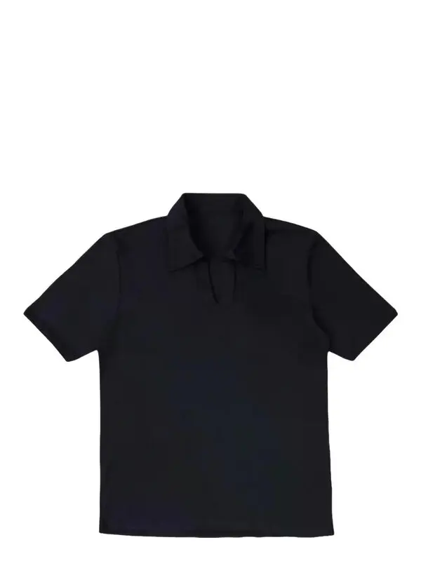 FORTELA Goose V-neck Short-sleeve Polo Shirt - Blue