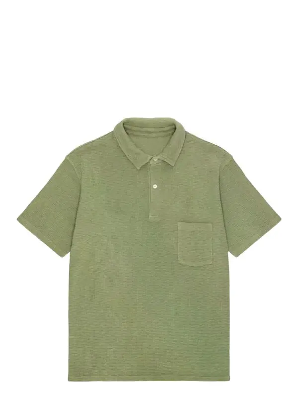 FORTELA Missourim Waffle Pocketed Polo Shirt - Green