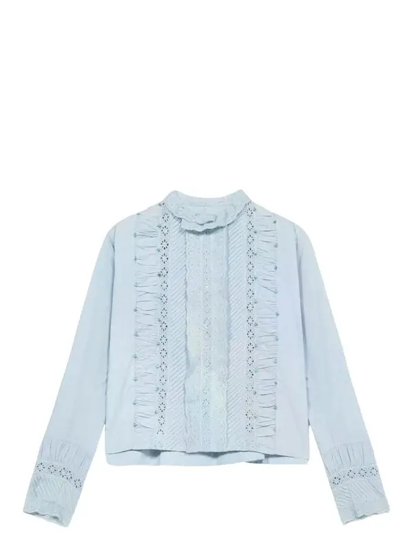 FORTELA Christy Lace-detail Blouse - Blue