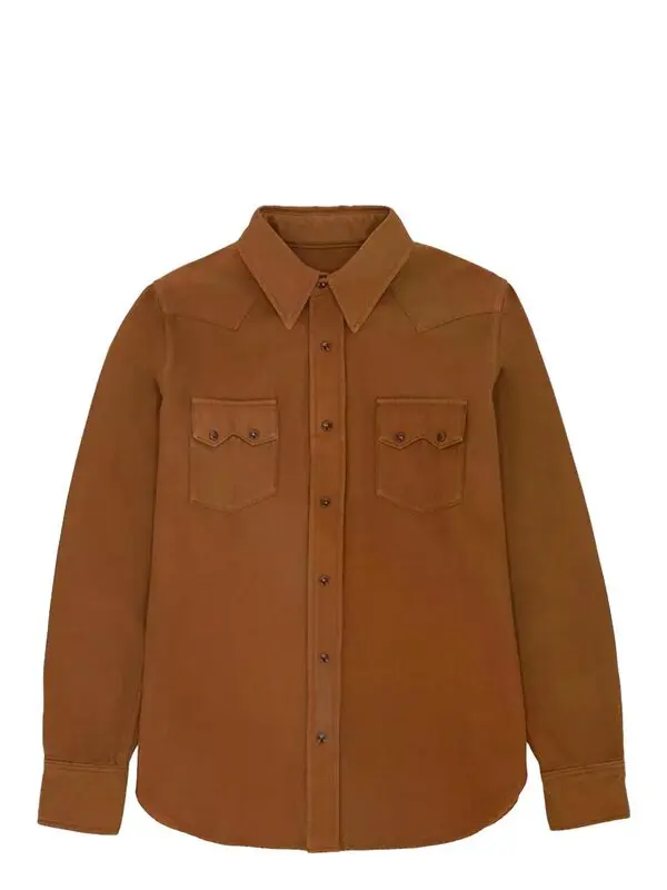 FORTELA Front-pockets Shirt - Brown