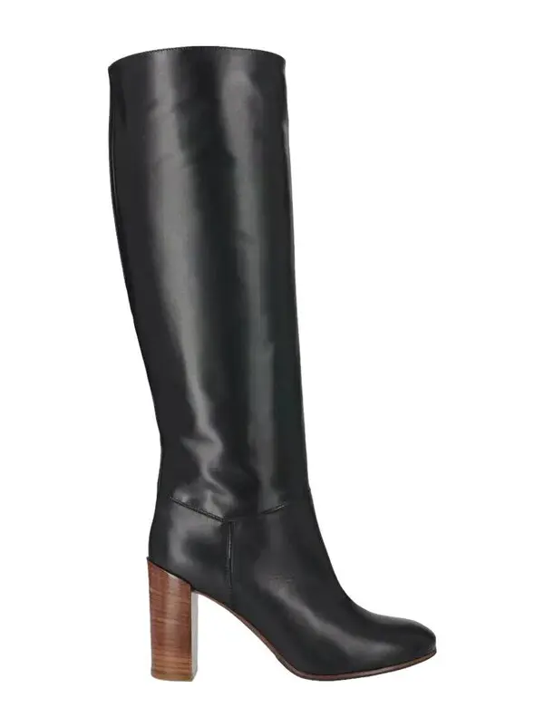FORTELA Elizabeth Almond-toe Leather Boots - Black
