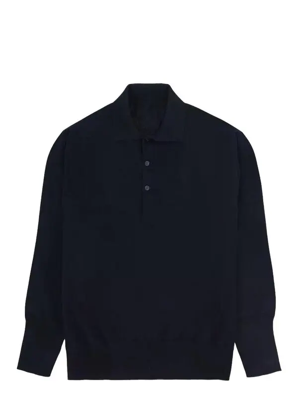 FORTELA Long-sleeve Polo Shirt - Blue