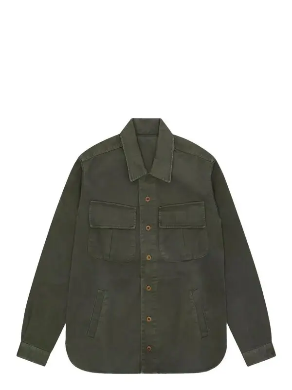 FORTELA Mekongt Front-pockets Overshirt - Green