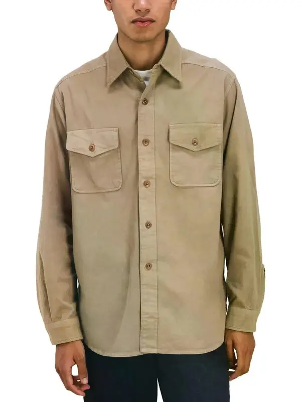 FORTELA Cpo Buttoned Pockets Shirt - Neutrals