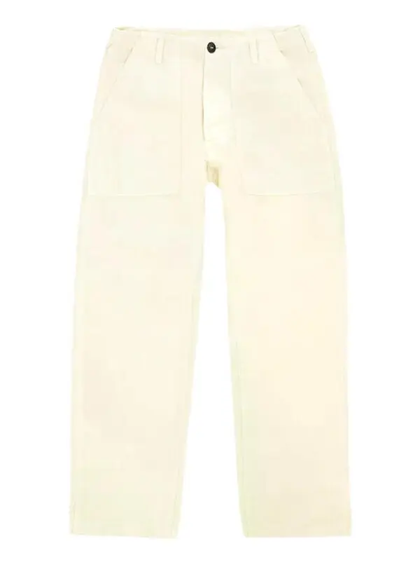 FORTELA Patch-pocket Linen Trousers - Neutrals